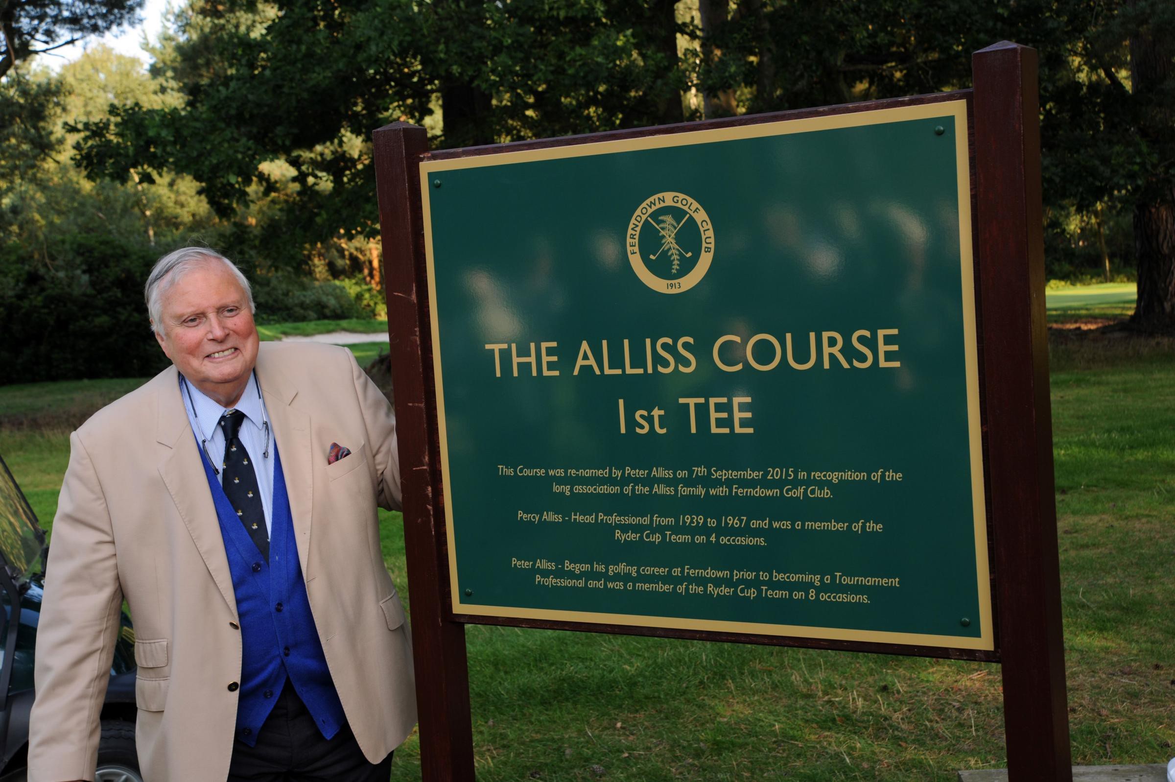 The Late Peter Alliss :: Ferndown Golf Club